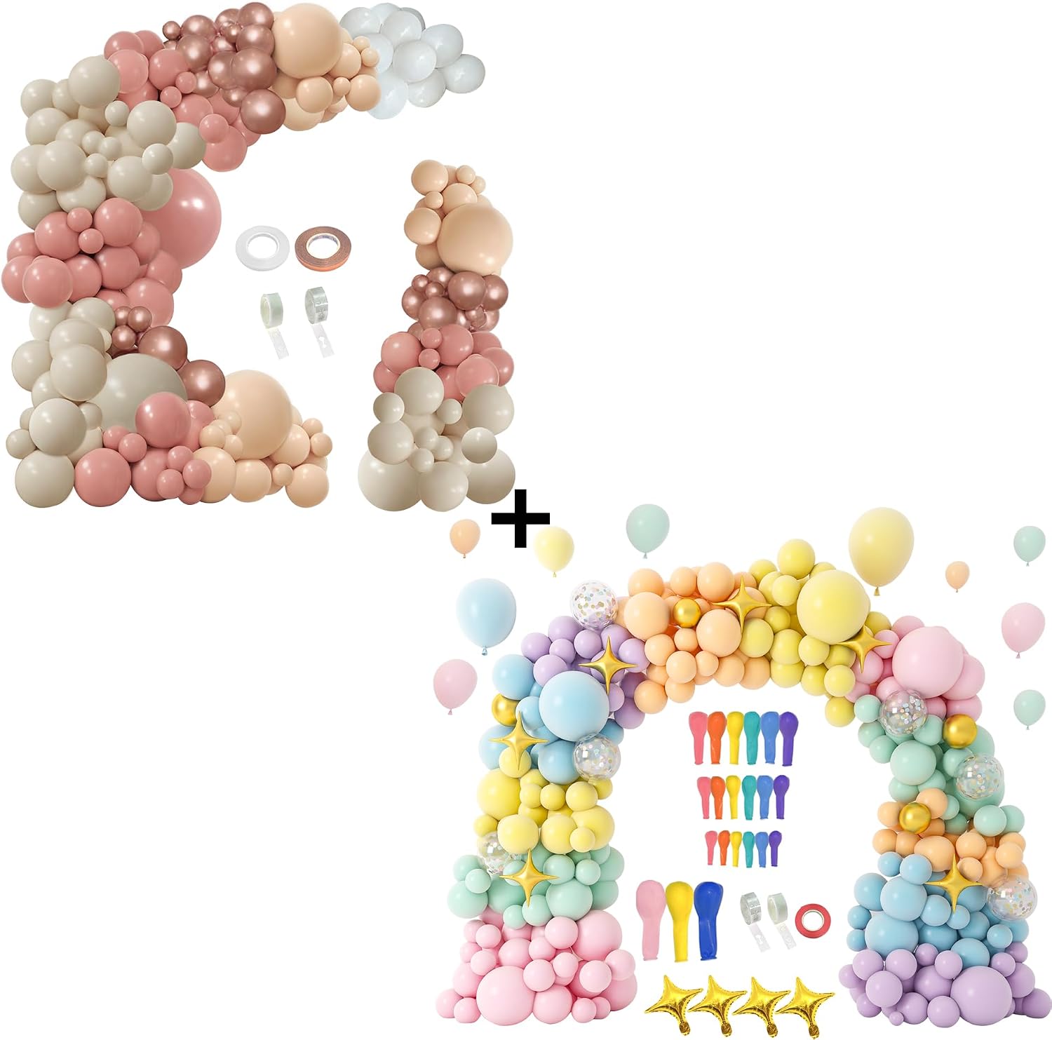 Amazon.com: PERPAOL 297pcs Dusty Rose Pink & Pastel Balloons for ...