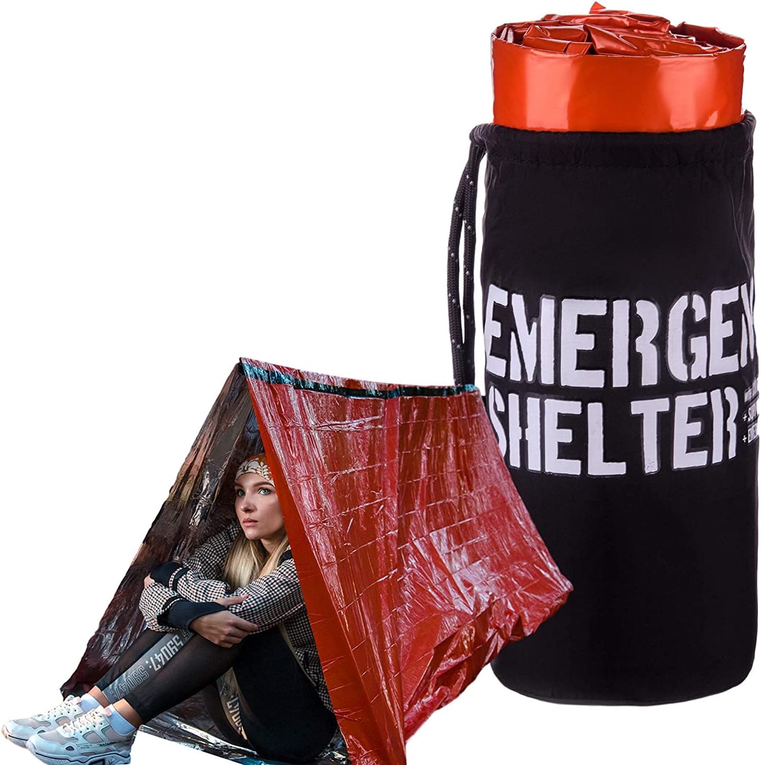 Amazon.com: Emergency Shelter Emergency Tube Tent Survival Tarp ...