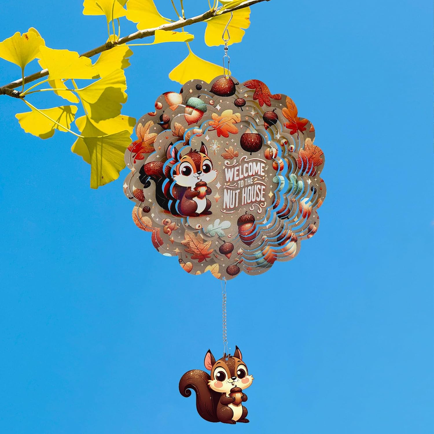 Amazon.com: Rngmsi Fall Wind Spinners Outdoor, 3D Metal Welcome to The ...