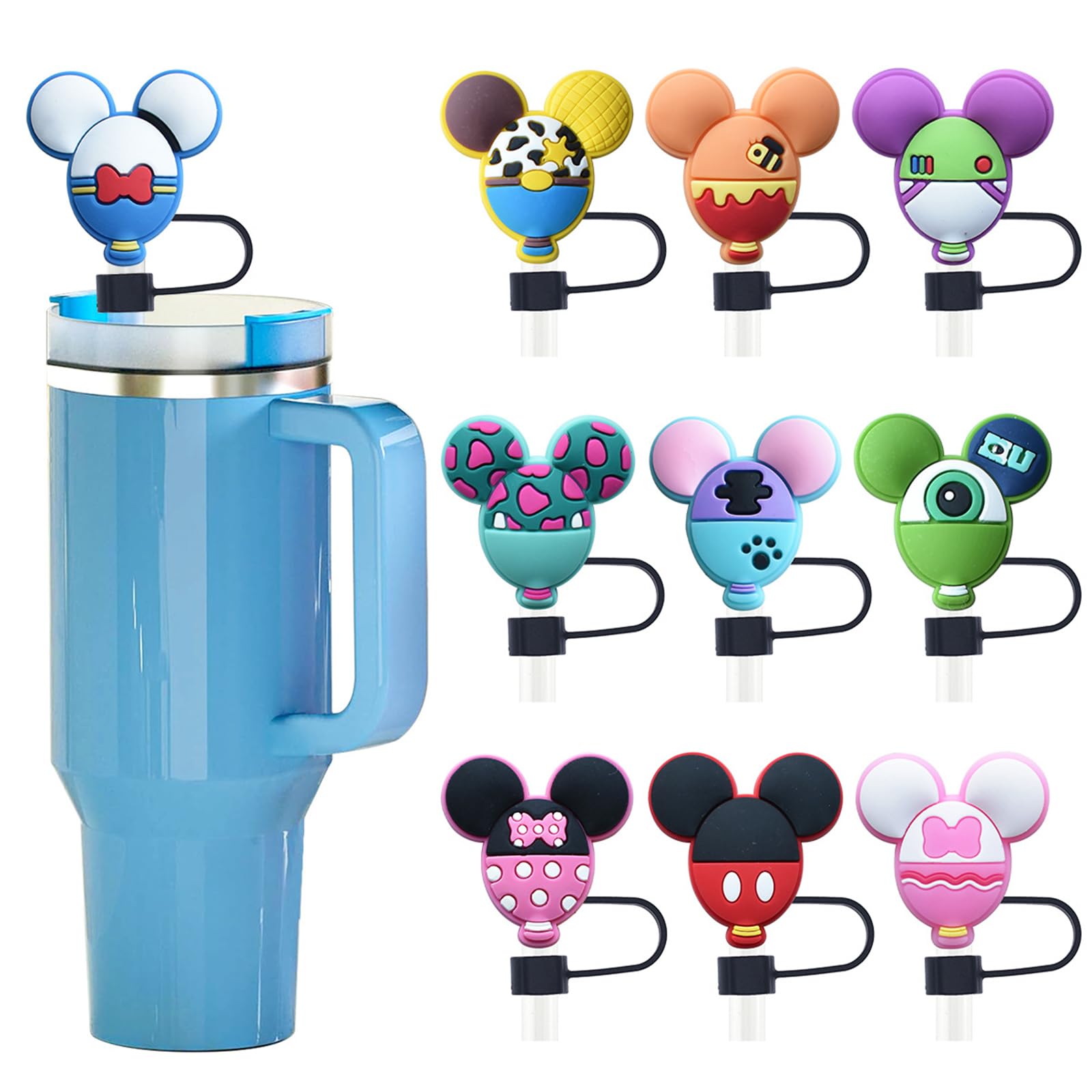 10pcs Straw Covers Caps Compatible with Stanley, 10mm Portable Dust ...