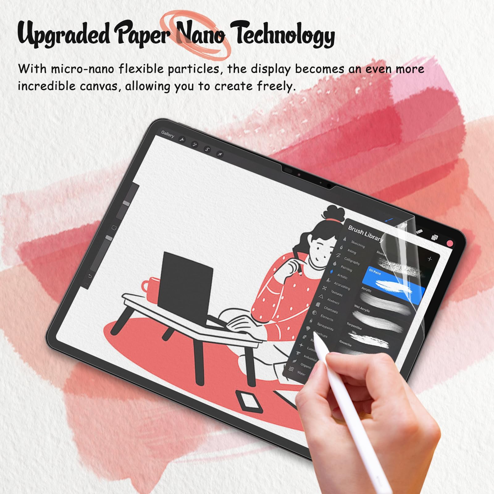Snapklik.com : Bersem 2 Pack New Paper Nano Screen Protector For iPad ...