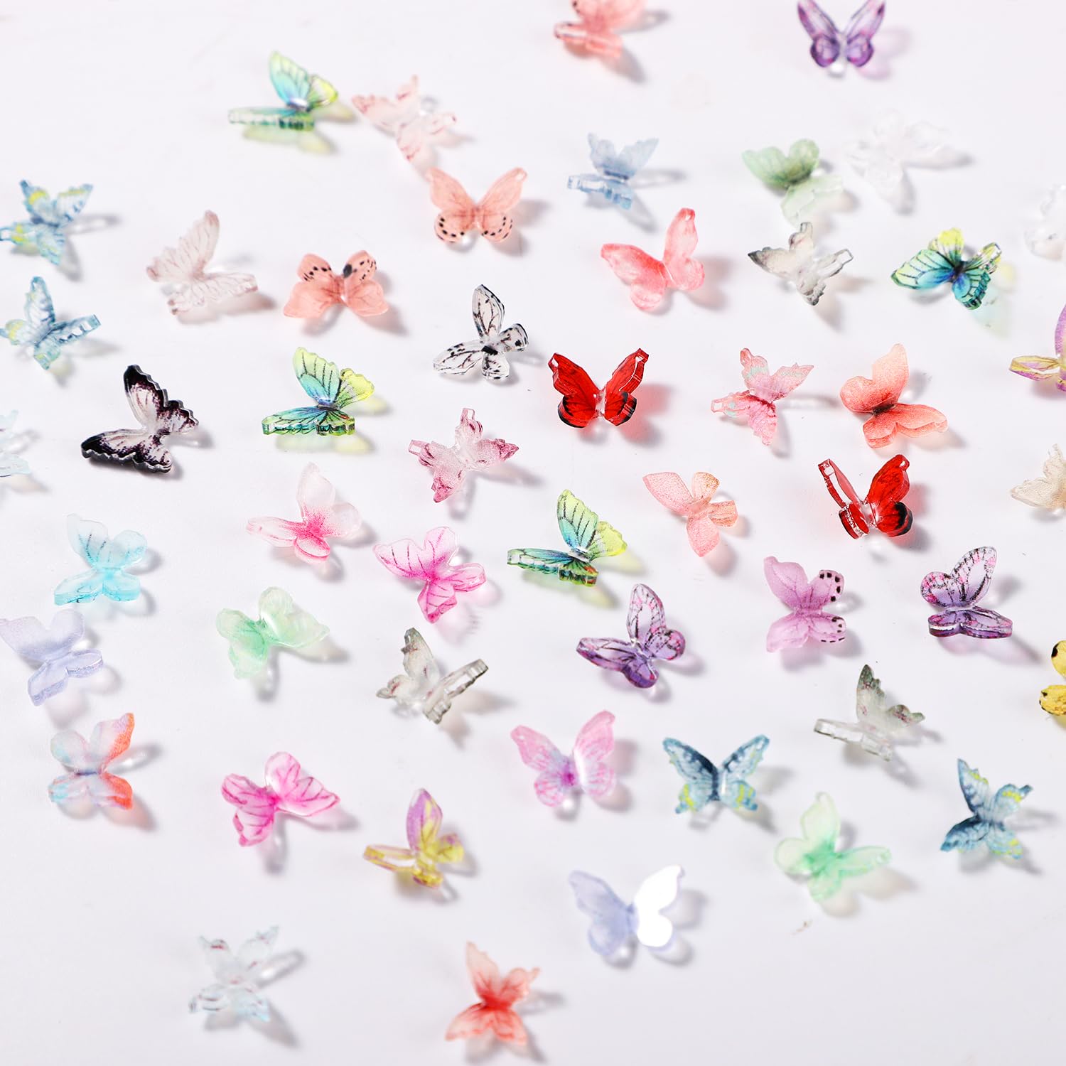 Snapklik.com : 50pcs Micro Resin Butterflies For Crafts, Assorted ...