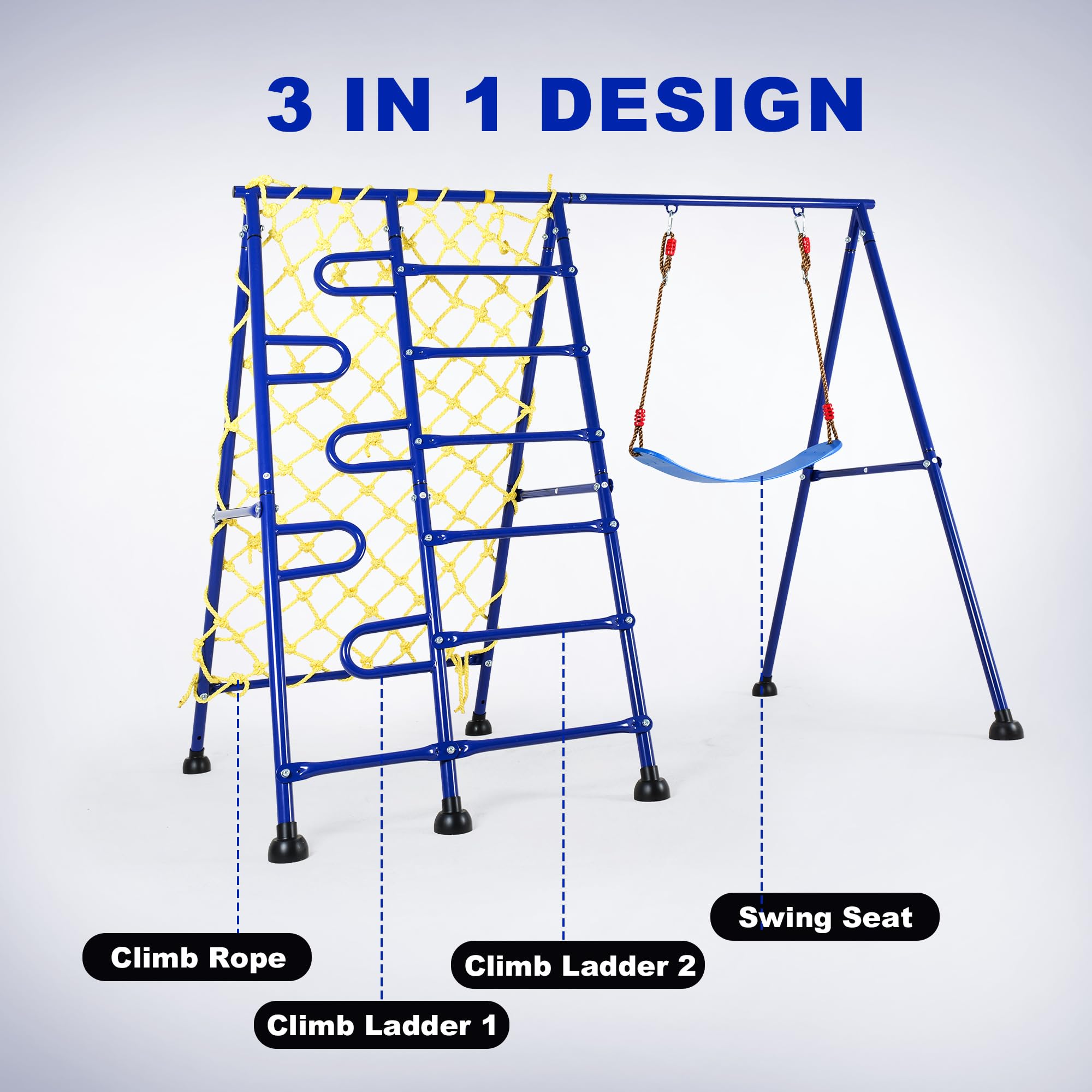 Snapklik.com : Leikefitness Swing Sets For Backyard Heavy Duty Metal ...
