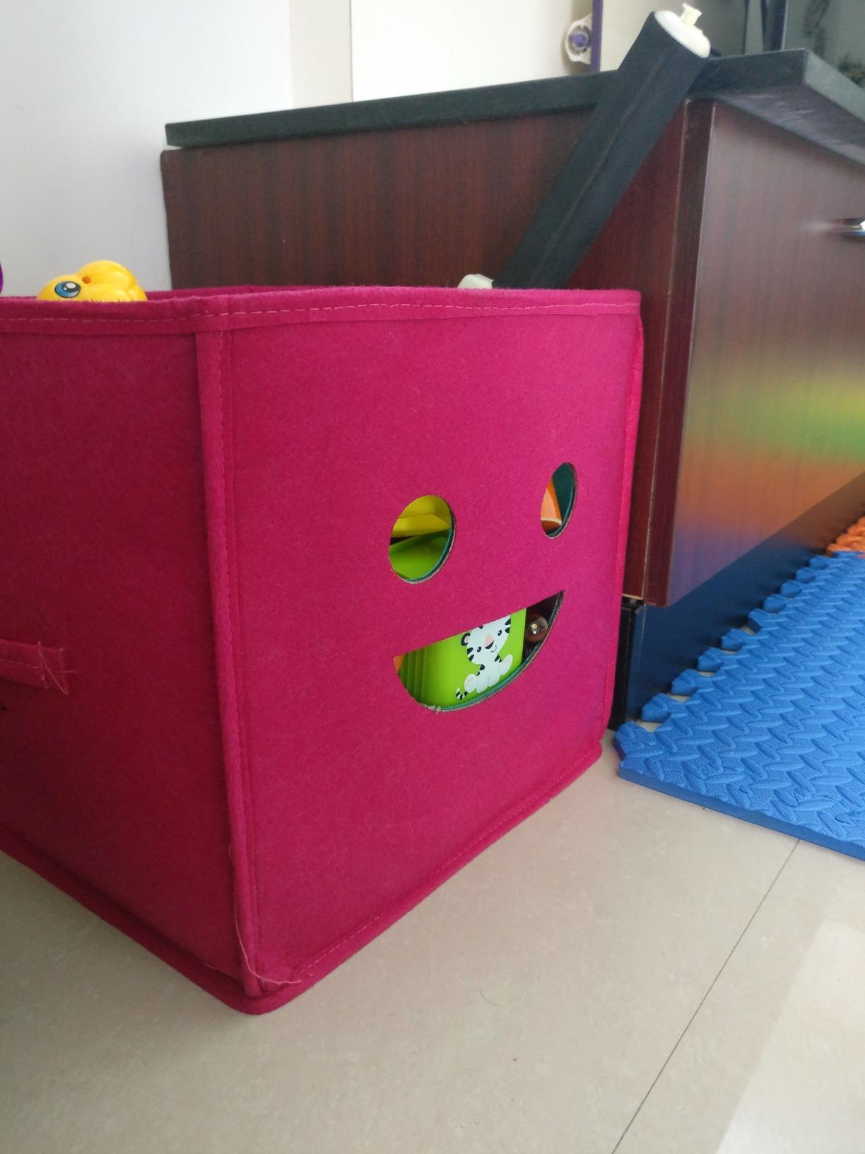 Prettykrafts Smiley Emoticon Multiutility Storage Box (Set of 2 pcs ...