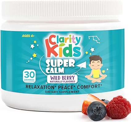 Amazon.com: Clarity Kids Super Calm | Magnesium Chewable Vitamin for ...