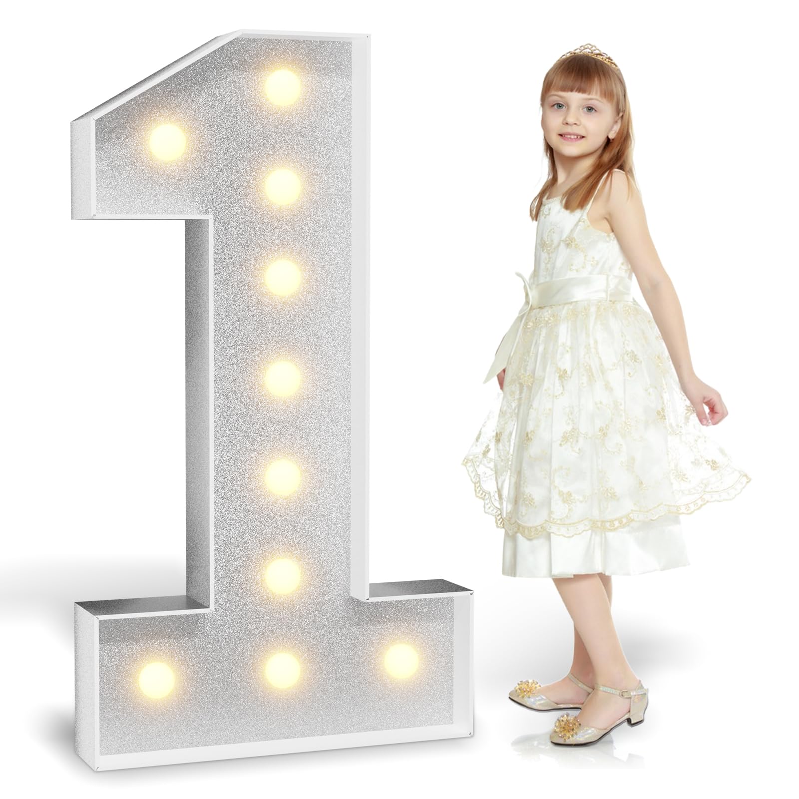 Snapklik.com : Imprsv Marquee Numbers Silver Party Decoration: 4 Feet ...