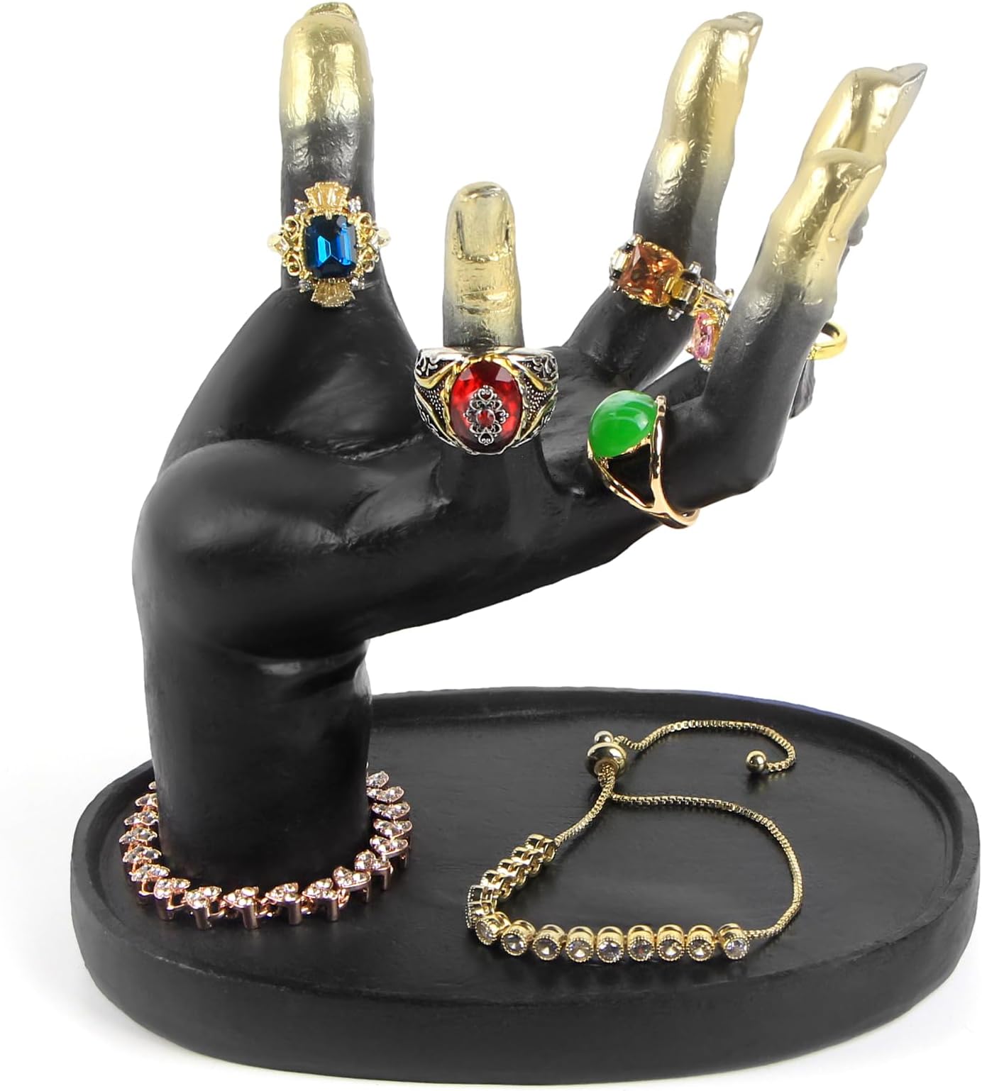 Amazon.com: Mrlikale Gothic Skeleton Hand Form Jewelry Display Stand ...