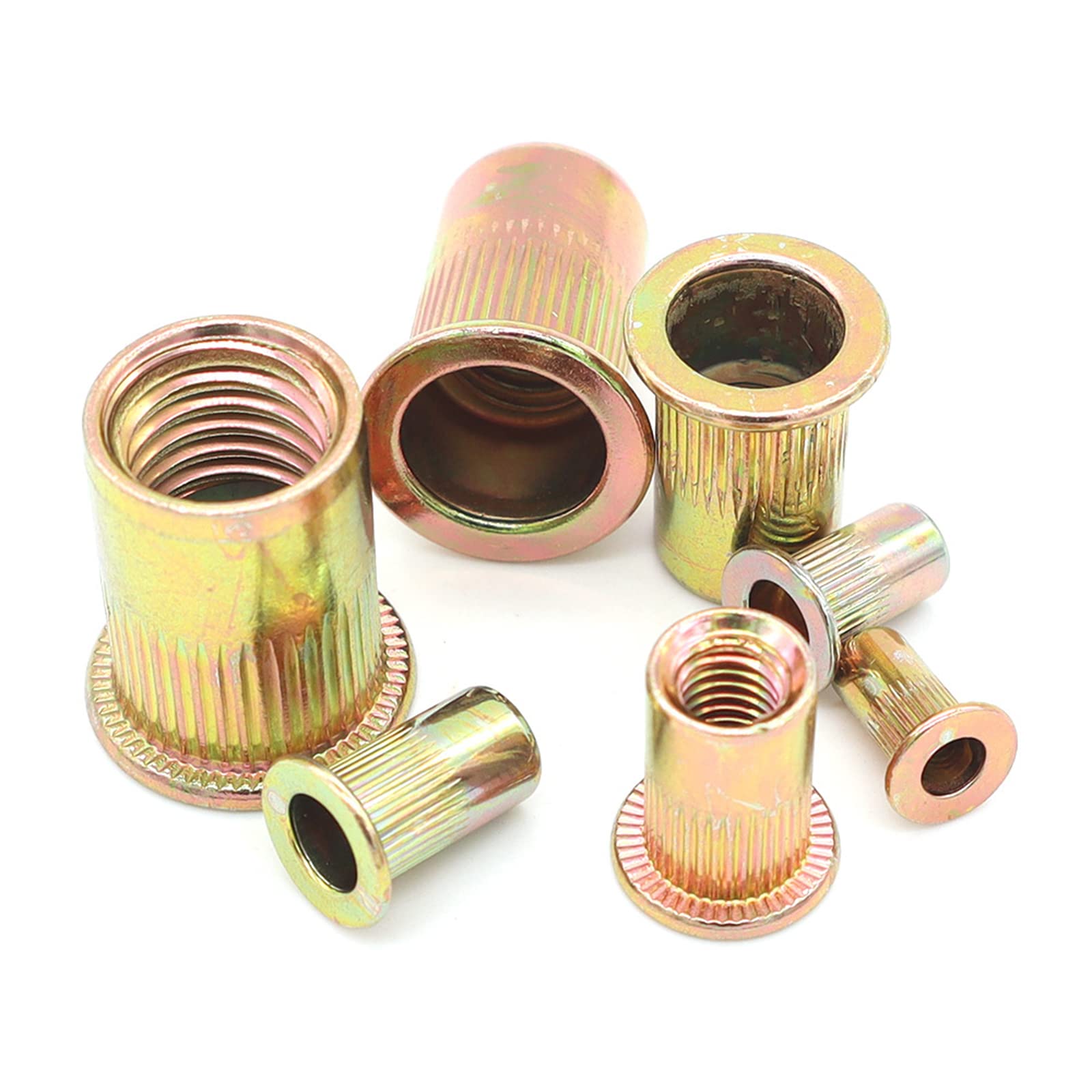 Snapklik.com : #8-32 Rivet Nuts Zinc Plated Carbon Steel Threaded ...