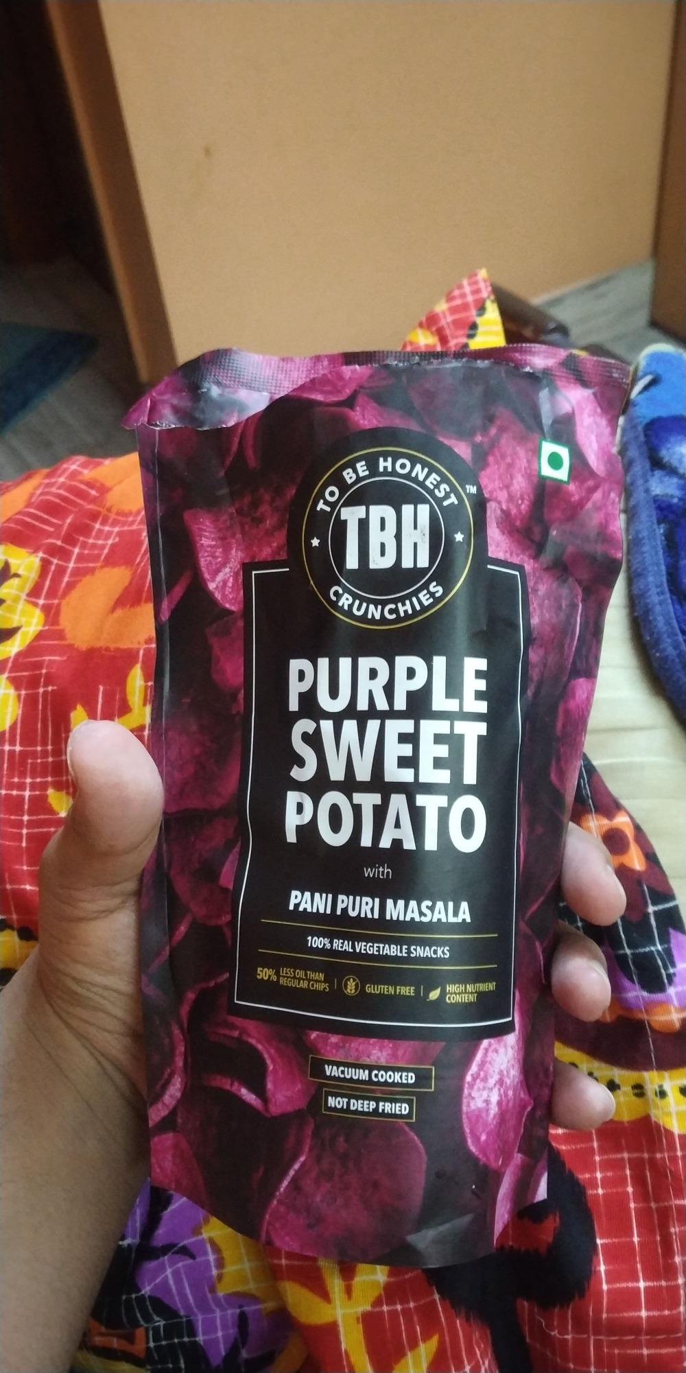TBH - To Be Honest Vegetable Chips | Purple Sweet Potato with Pani Puri ...