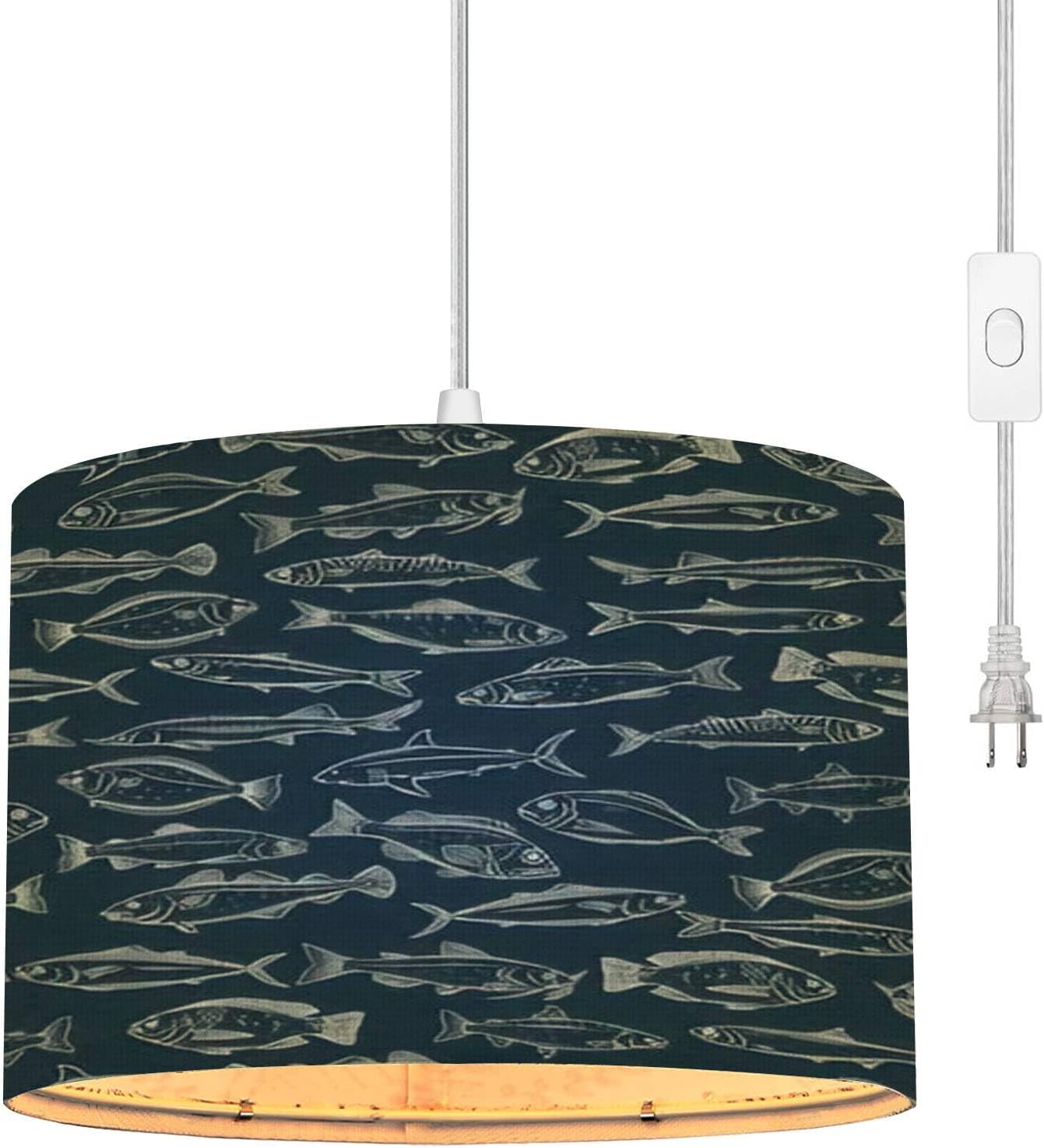 WYLZ0123xzan Plug in Pendant Light Fish with Seafood tilapia Ocean ...
