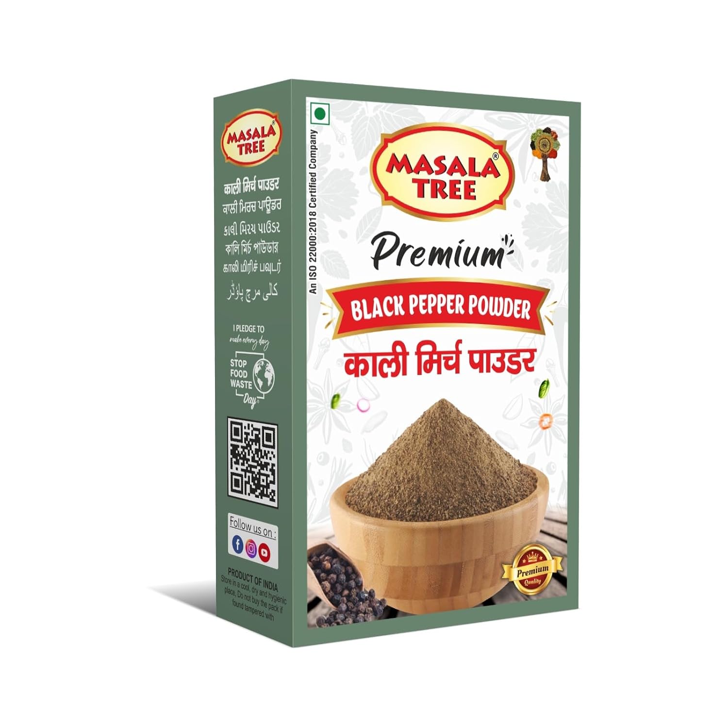 MASALA TREE Black Pepper, Kali Mirch Powder, 100g : Amazon.in: Grocery ...