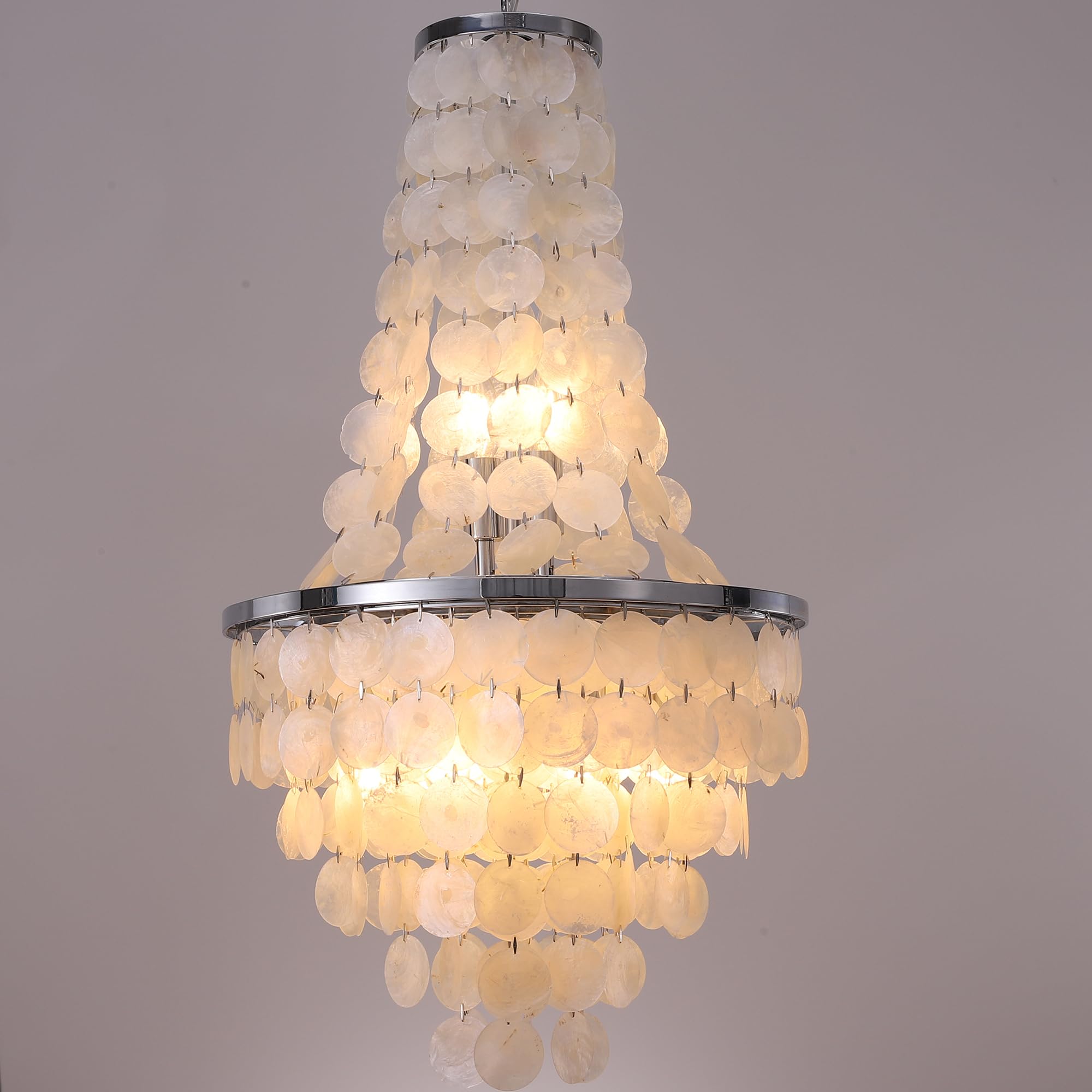 Vintage Capiz Shell Chandelier