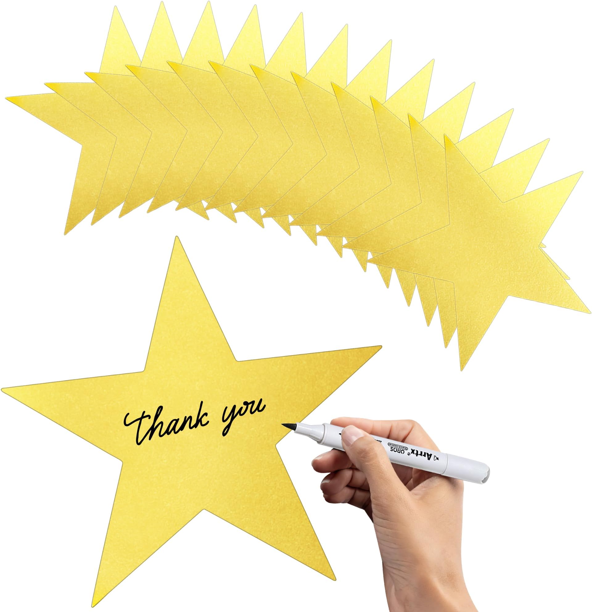 Amazon.com: FOBSME 120 Pcs Large Gold Star Cutouts 11 Inch Double ...