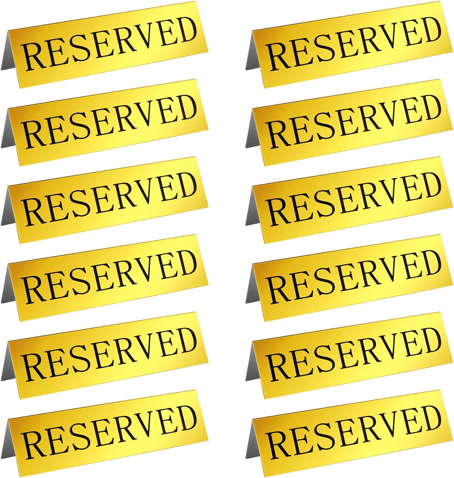 Amazon.com: 12 Pieces Table Top Reserved Sign Metal Reserved Table ...