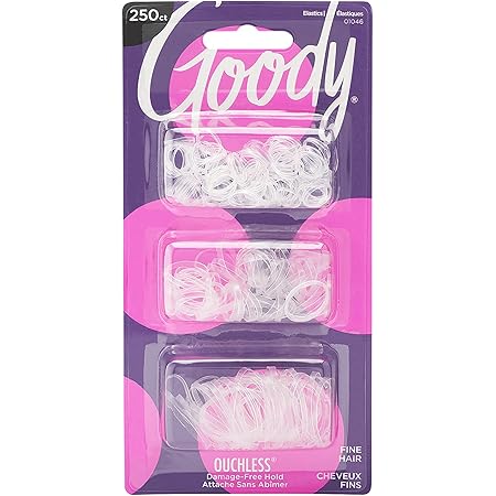 Amazon.com : Goody Classics Polybands Hair Elastic, (MultiPack 250 On ...