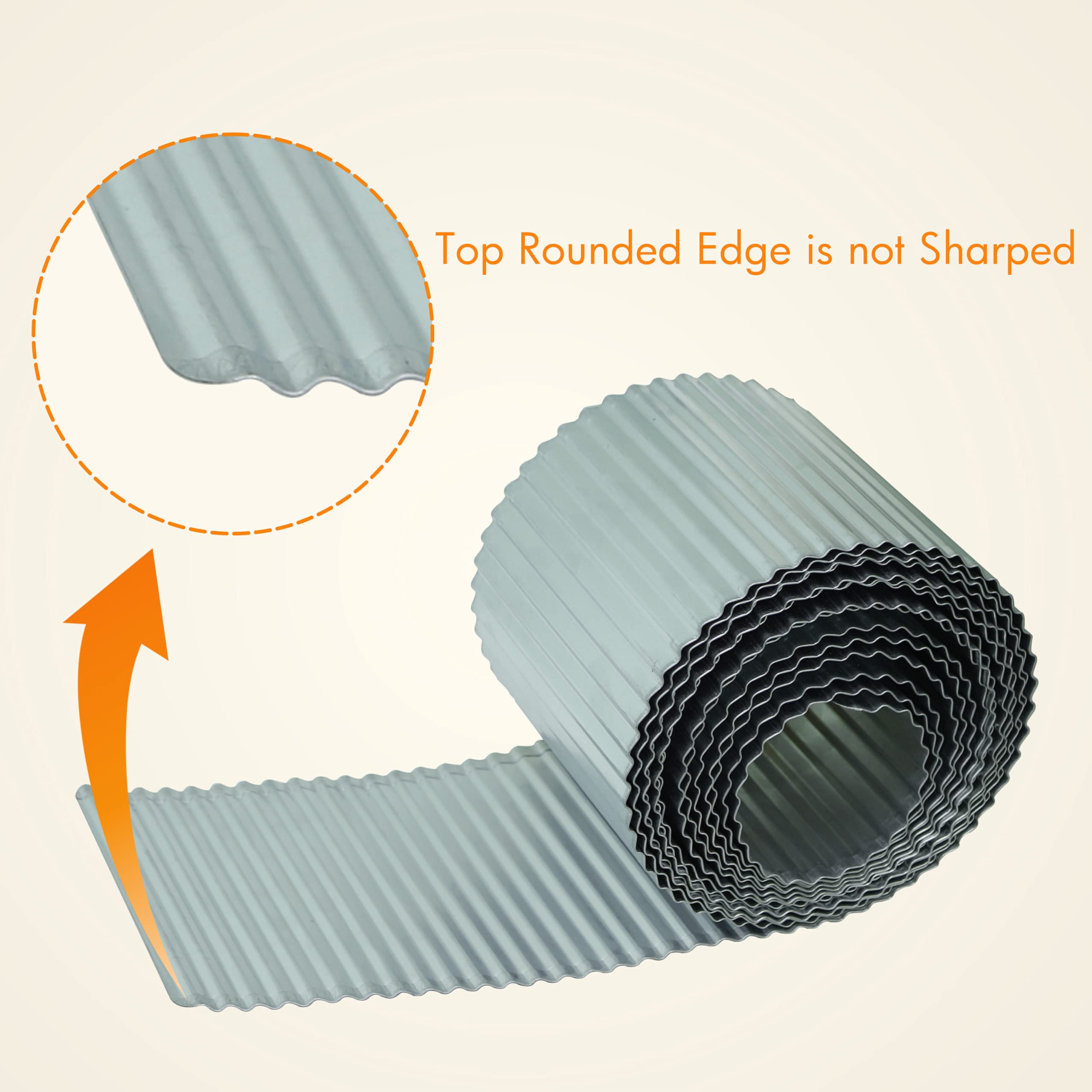 Snapklik.com : Gardzen Metal Edging For Landscaping, Corrugated Metal ...