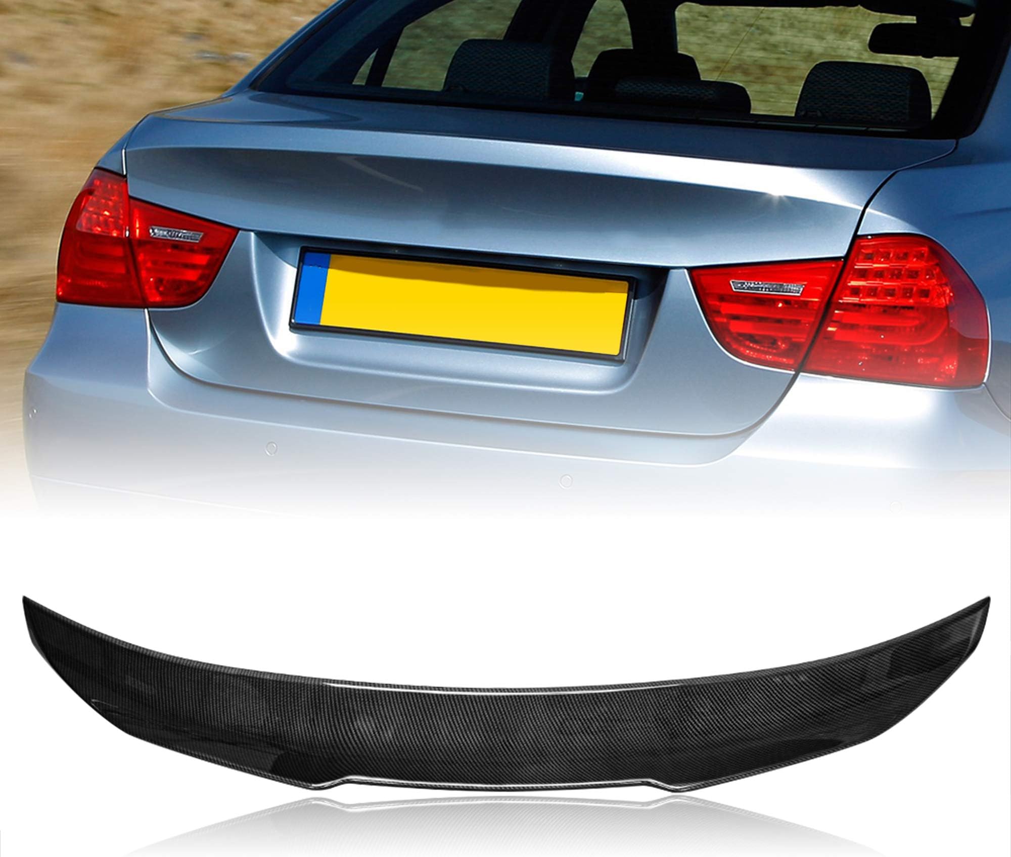 Amazon.com: Eppar New Carbon Fiber Rear Spoiler Compatible with BMW 3 ...
