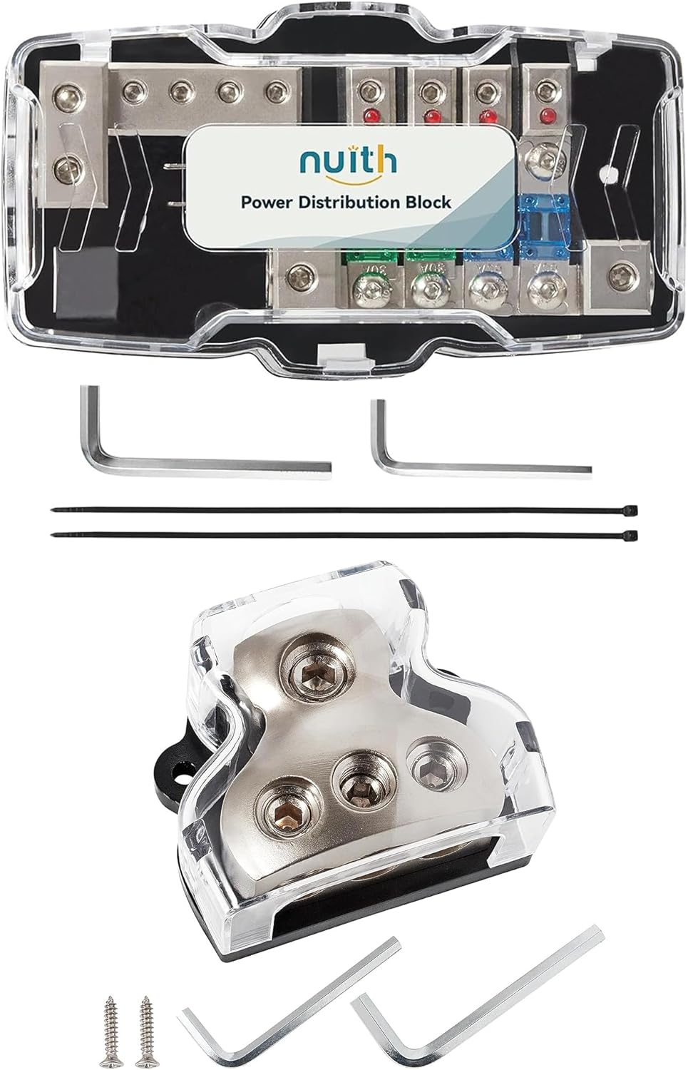 Amazon.com: NuIth Car Audio Power Distribution Block 0/4 Gauge Input 4/ ...