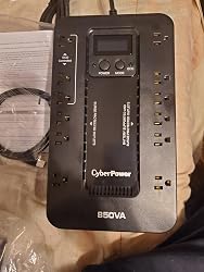 CyberPower EC850LCD Ecologic Battery Backup & Surge Protector UPS ...