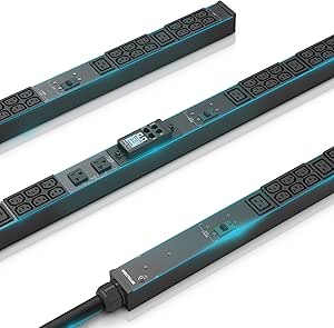 Amazon.com: Apislogik Metered Rack PDU w/ 44 Outlets (36xC13 & 6xC19 & 2x5-20R) | 120/208V / 24A ...
