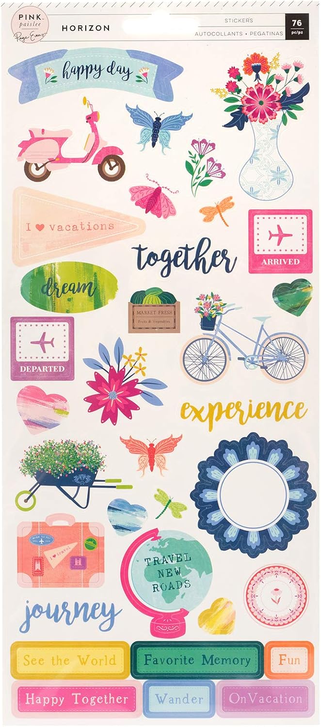 Amazon.com: Pink Paislee Stickers, Multi : Arts, Crafts & Sewing