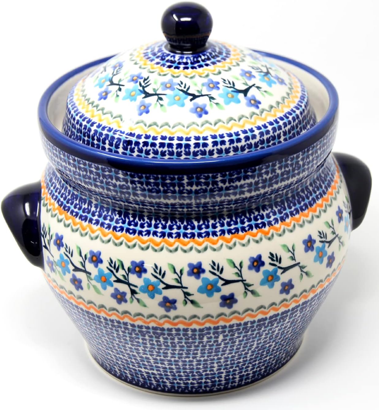 Water Seal Fermenting Jar Polish Pottery Fermenting Crock Pot 1.7 Liter ...