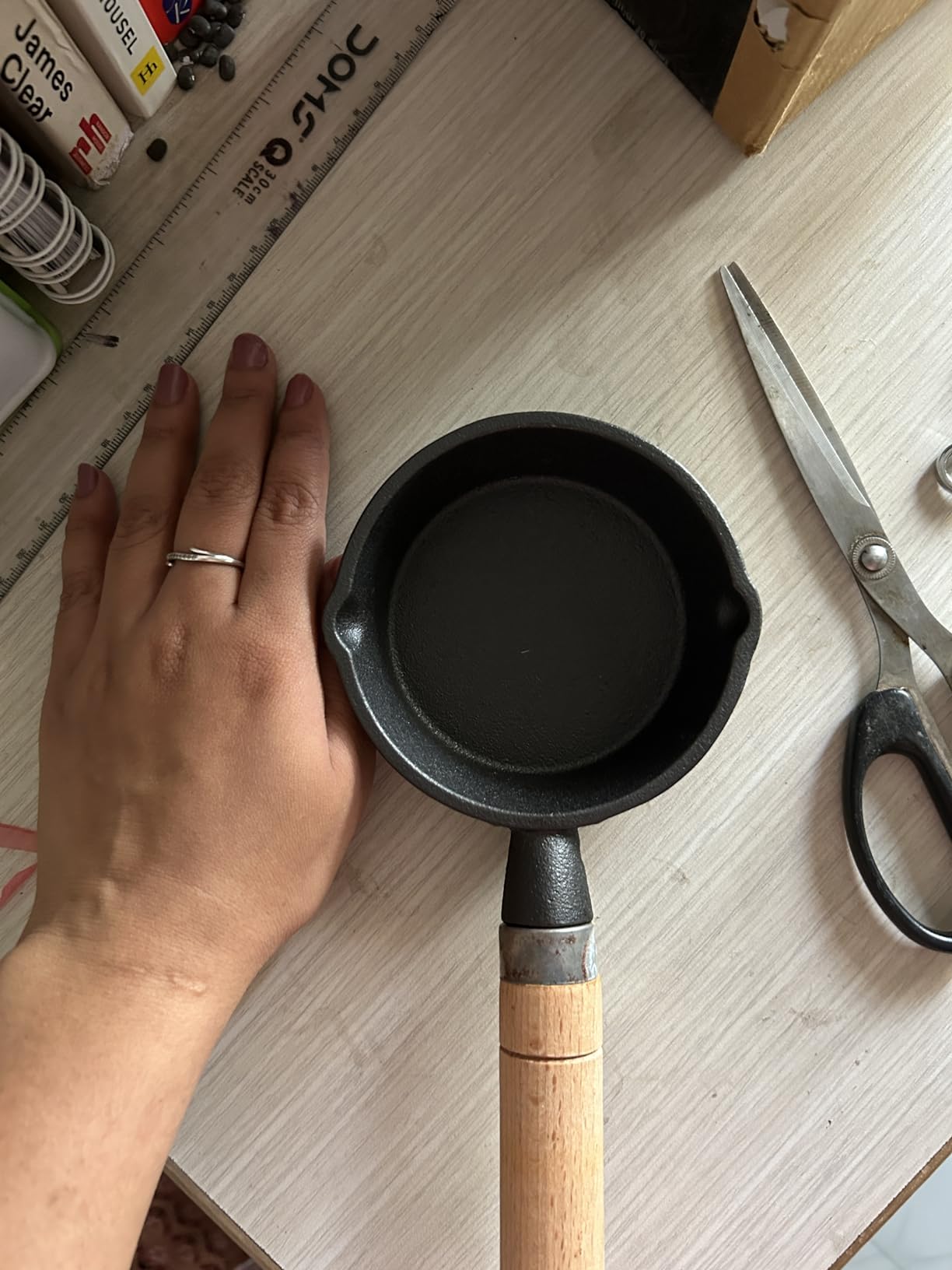 Buy Home Essentials Cast Iron Tadka Pan/Vaghar/Chounk/Baghar for Frying ...