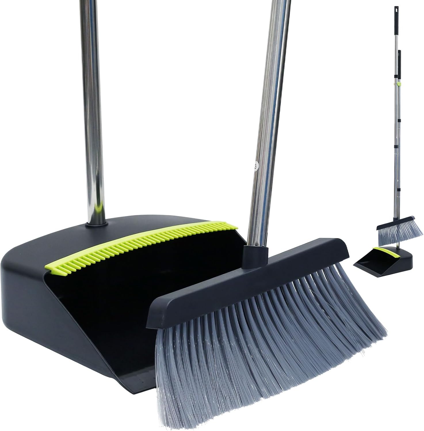 Amazon.com: Broom and Dustpan Set for Home, 51" Long Handle Broom Combo ...