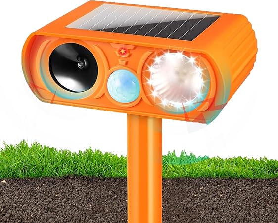 Amazon.com: Ultrasonic Cat Deterrent Outdoor, Solar Powered Cat ...