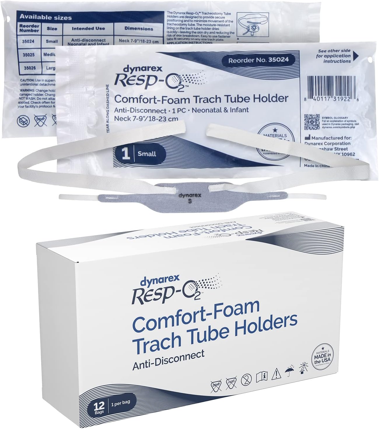 Amazon.com: Dynarex Comfort-Foam Tracheostomy Tube Holder - with Soft ...