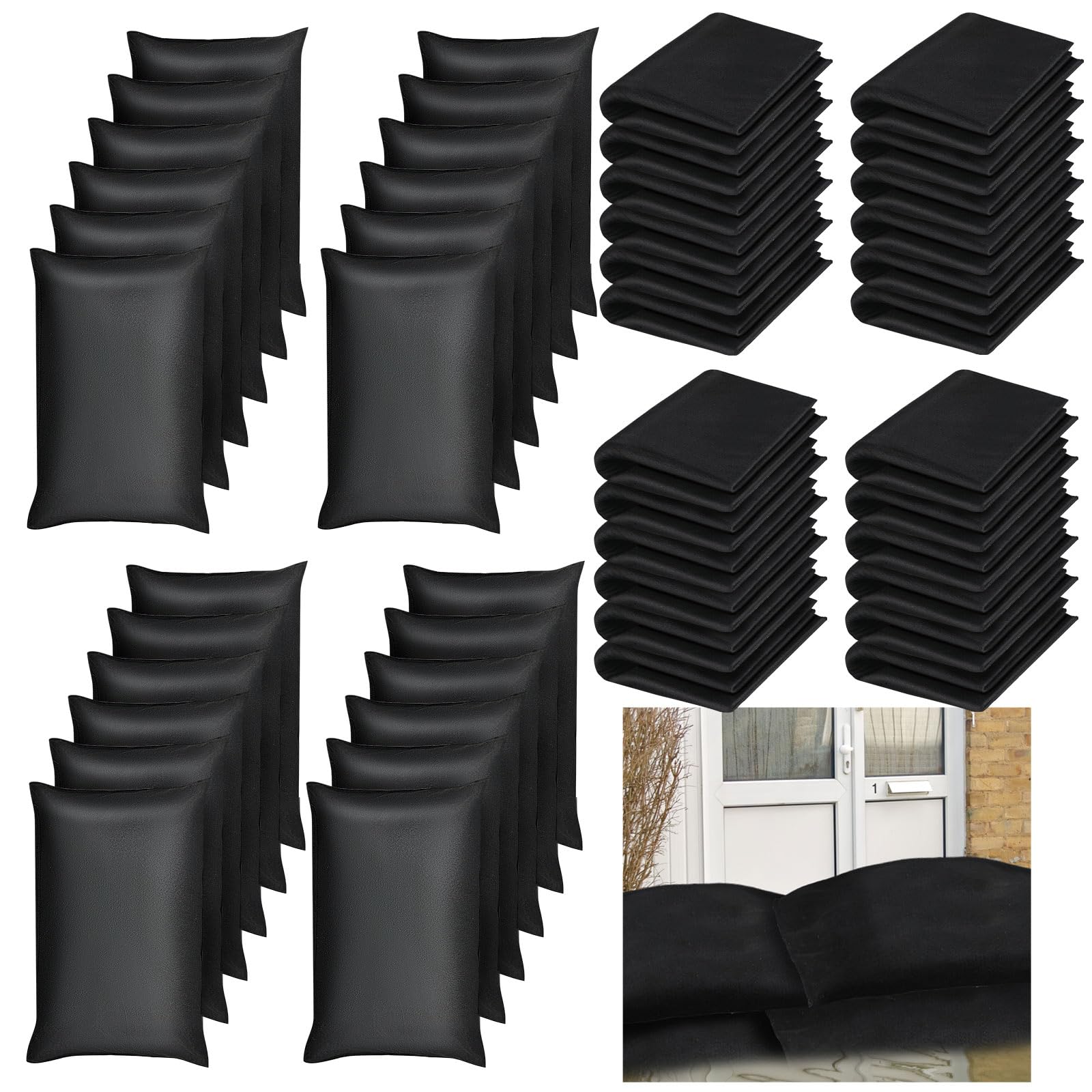 Amazon.com: Sasylvia 24 Pcs Water Activated Flood Barrier 24 x 16 Inch ...