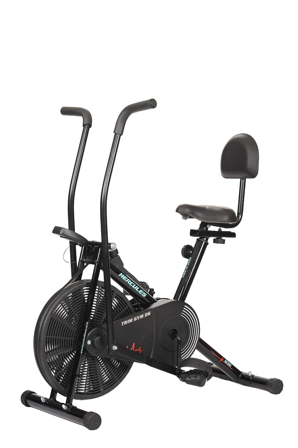 Hercules Fitness Trim Gym 06B Black Air Bike Exercise Cycle for Home ...