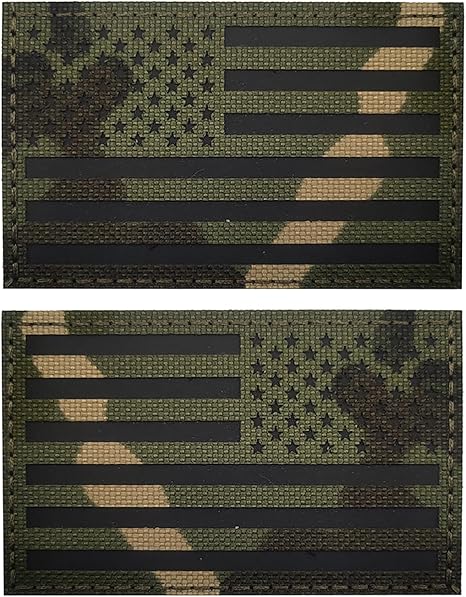 Amazon.com: EmWoot 2PCS America American Flag Patches IR Infrared ...