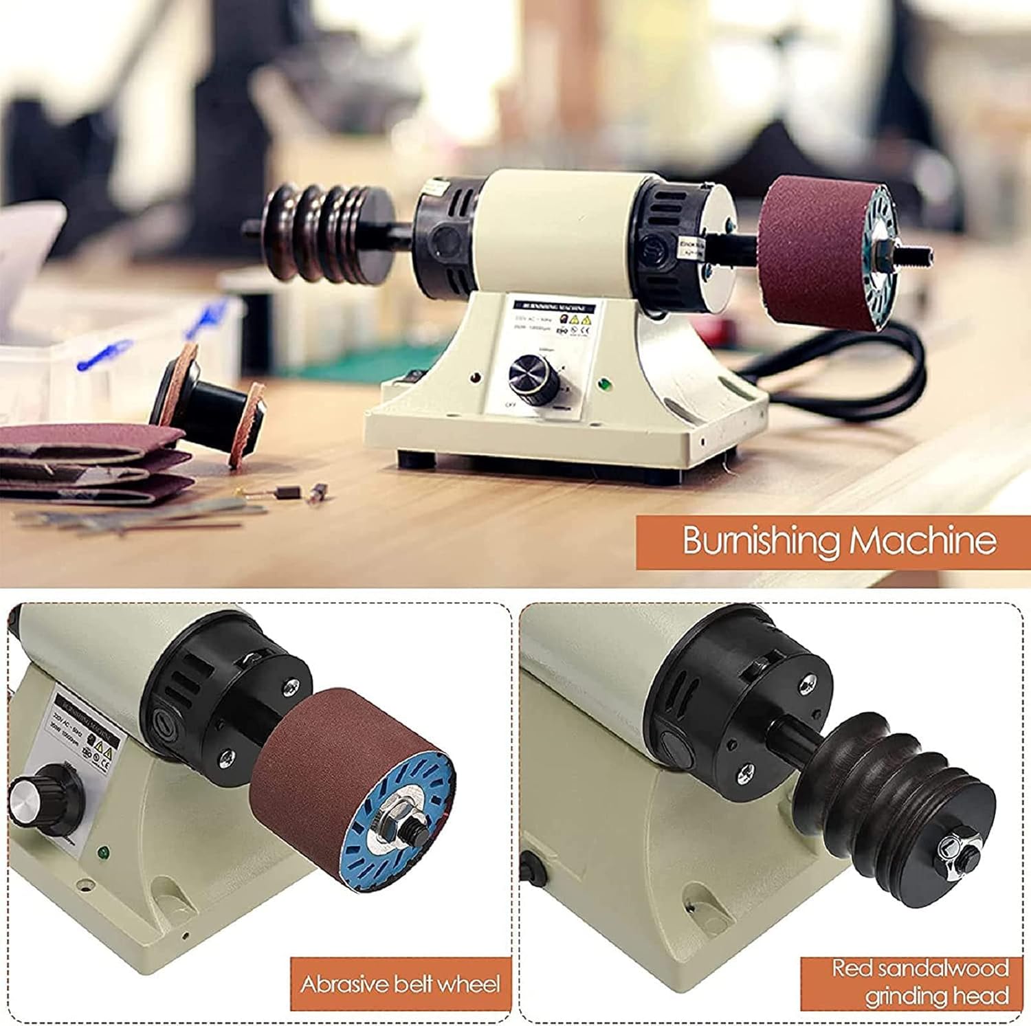 Leather Polishing Burnishing MachineLeather Edge Polishing Tool 350w ...