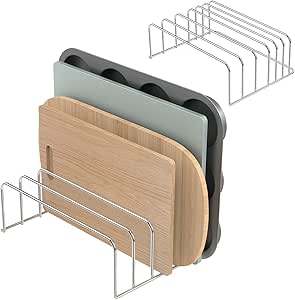 Amazon.com: [2-Pack] Large Cutting Board Organizer, Cutting Board ...