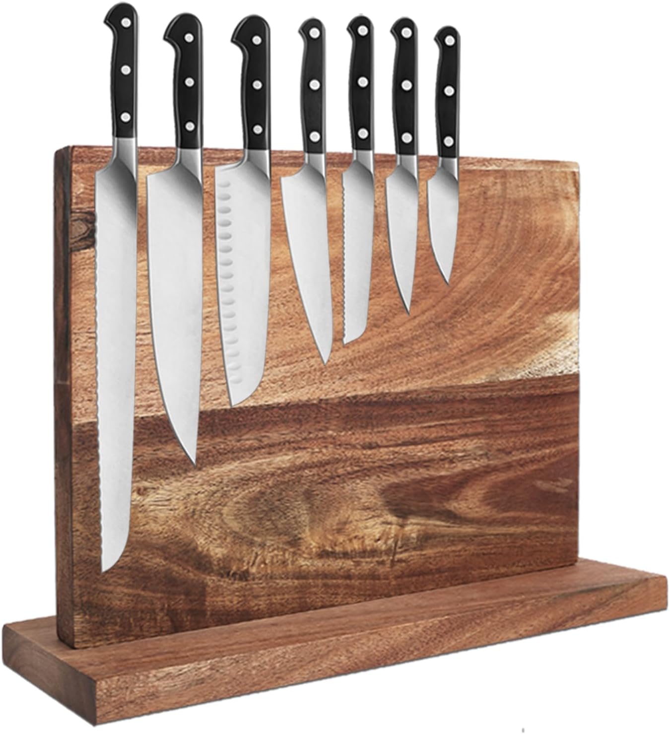 Amazon.com: Dark Walnut wood magnetic knife strip. Replace knife block ...