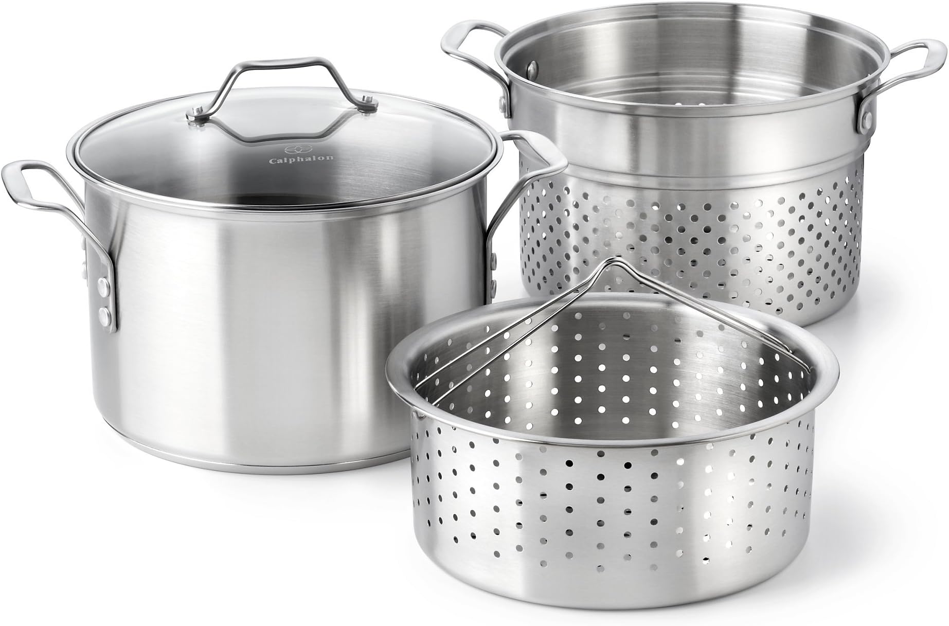 Amazon.com: Calphalon Classic Stainless Steel 8 quart Stock Pot with ...