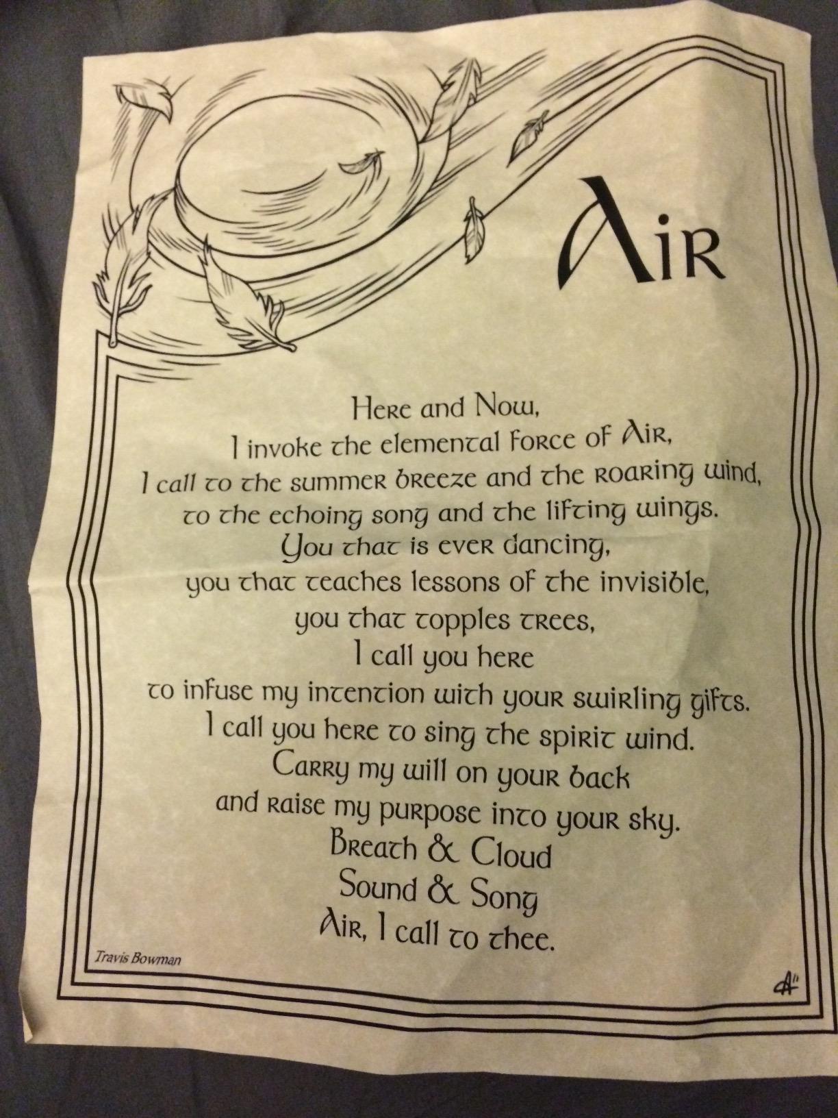 Amazon.com: Air Invocation Print 8 1/2 x 11 Parchment: Wicca Supplies ...