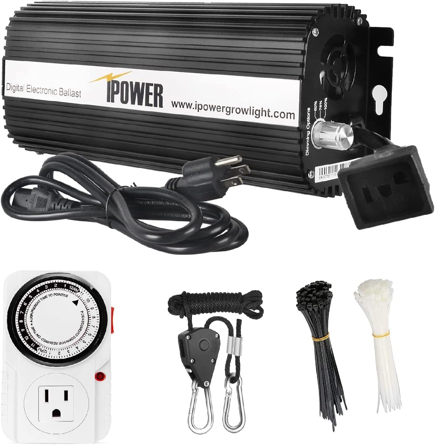 Amazon.com: iPower 600W Digital Dimmable Electronic Ballast Set with 24 ...