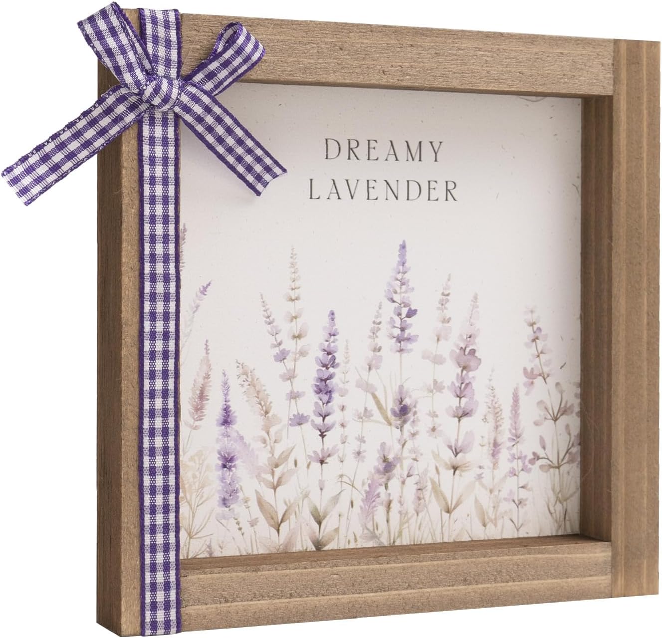Amazon.com: pechpell Lavender Wall Decor Art, 6 Inch Wooden Purple ...