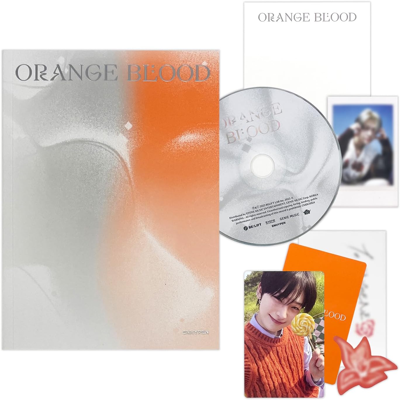 ENHYPEN - [ORANGE BLOOD] (ENGENE Ver.) Photo Book + CD-R + Photo Card A ...