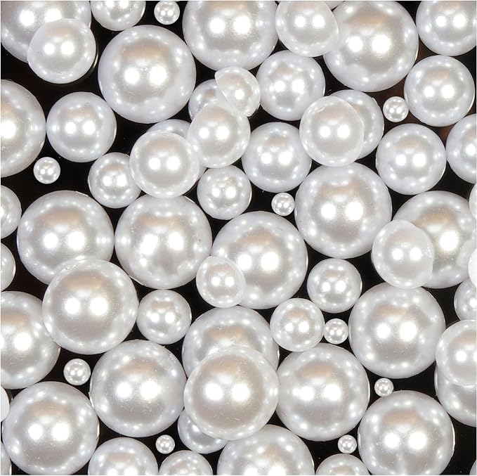Amazon.com: 1200pcs Flatback Half Round Pearls Flat Back Pearls 4/6/8 ...