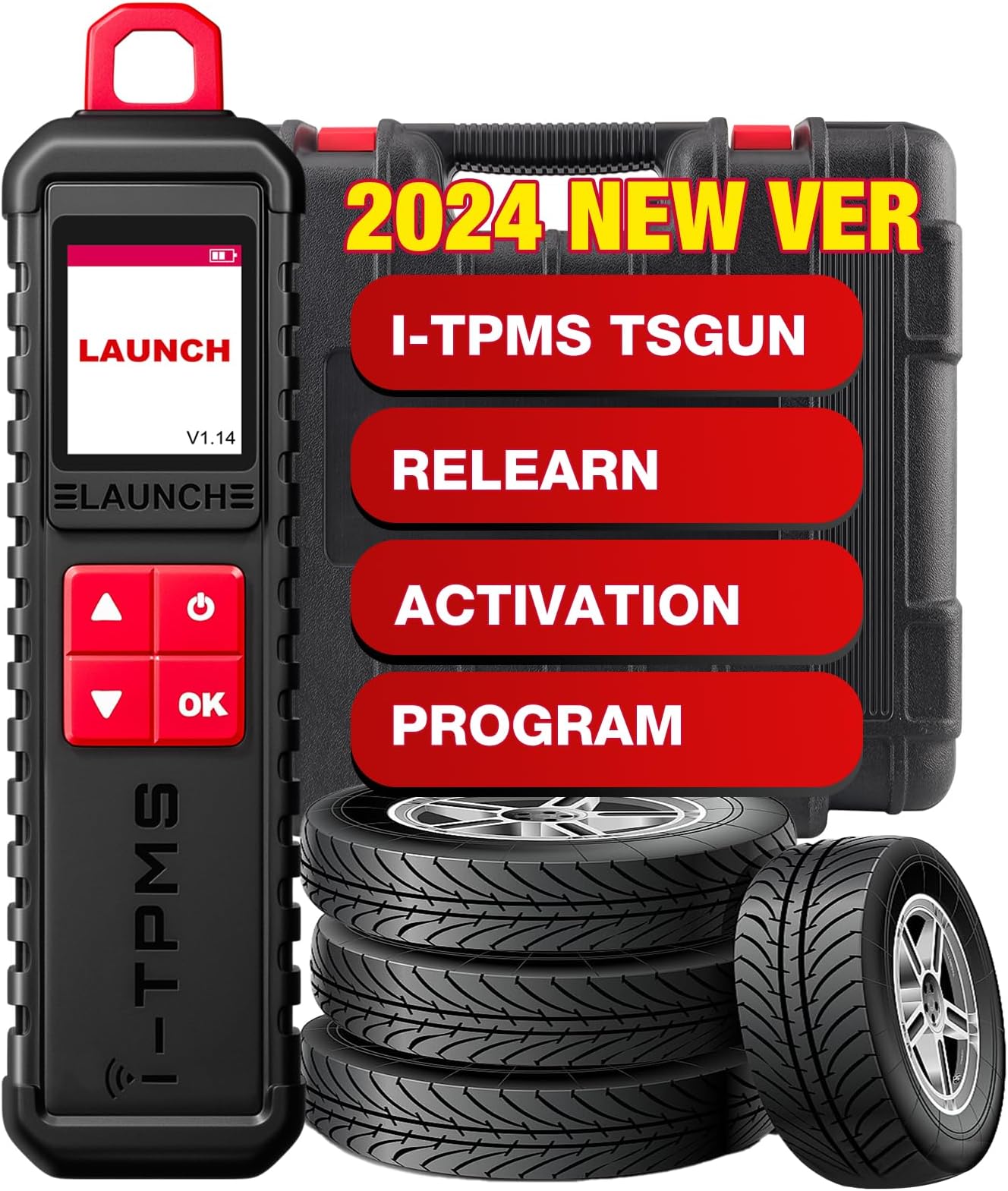 Launch X-431 TSGUN TPMS Tire Pressure Detector Tool,Relearn,Reset and ...