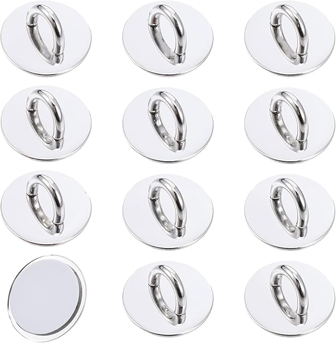 Amazon.com: AOZUO 12pcs Phone Charm Hook, Metal Round Phone Finger Grip ...