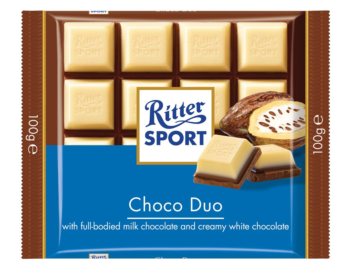 Amazon.com : Ritter Sport Schoko-Duo Chocolate, 100g : Candy And ...