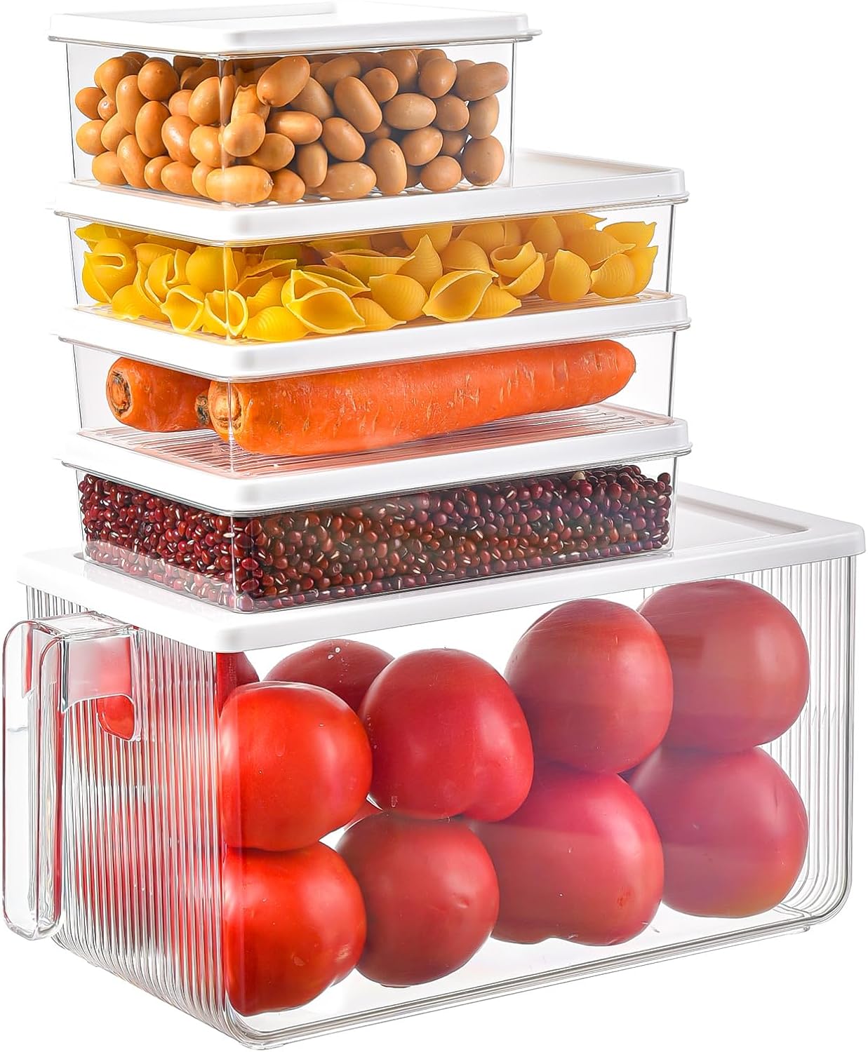 Amazon.com: Bokelai 5 Pack Fridge Organizers Clear Food Storage ...