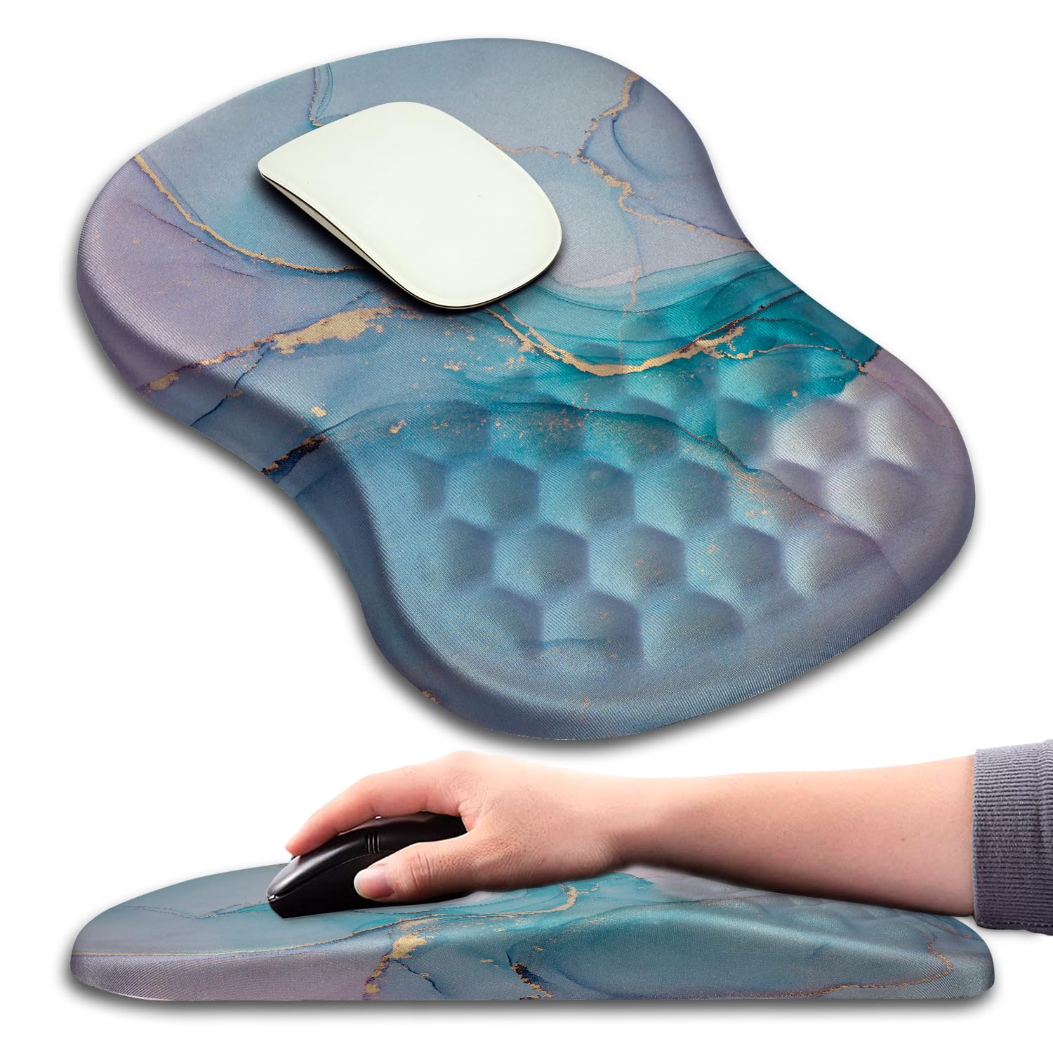 Amazon.com: KUOSGM Mouse Pad Wrist Support, Ergonomic Mouse Pad with ...