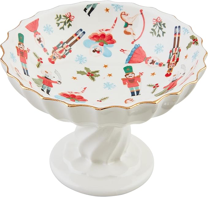 Amazon.com | Mud Pie Pedestal Candy Dish, Nutcracker, 4 1/2" x 5 1/2 ...