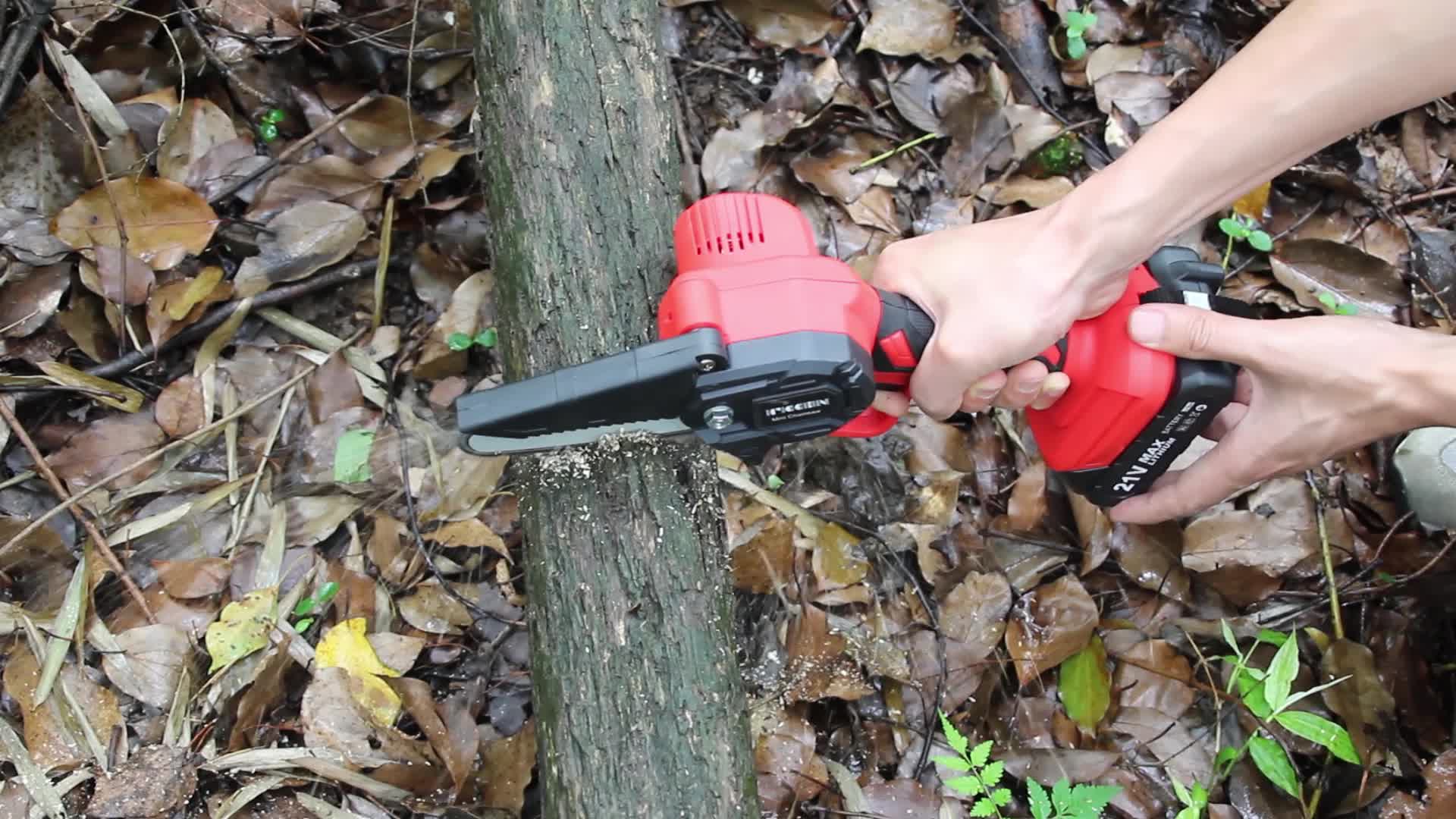 Watch HYGGEIN Mini Chainsaw, One-handed rechargeable chain saw on ...