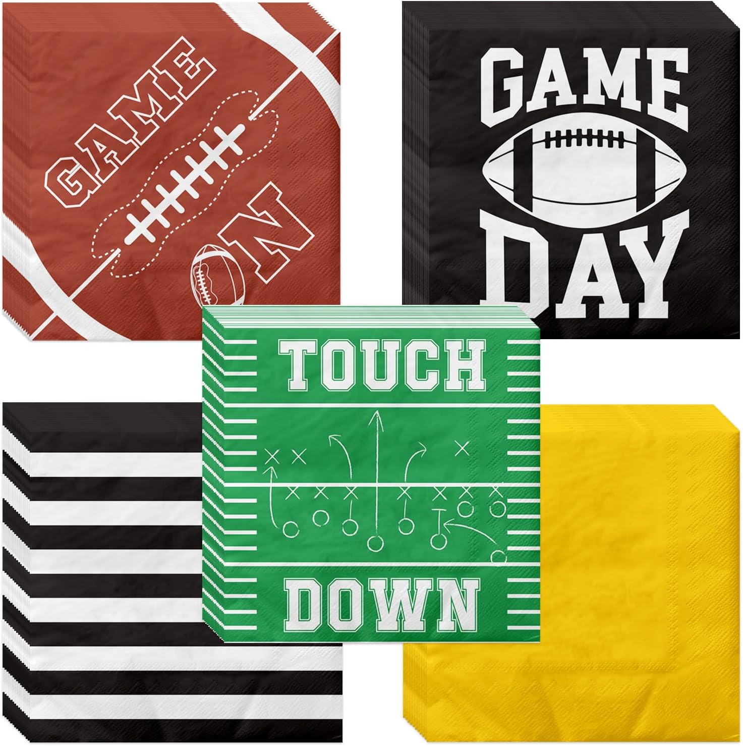 Amazon.com: 100pcs Football Napkins Disposable Football Paper Luncheon ...